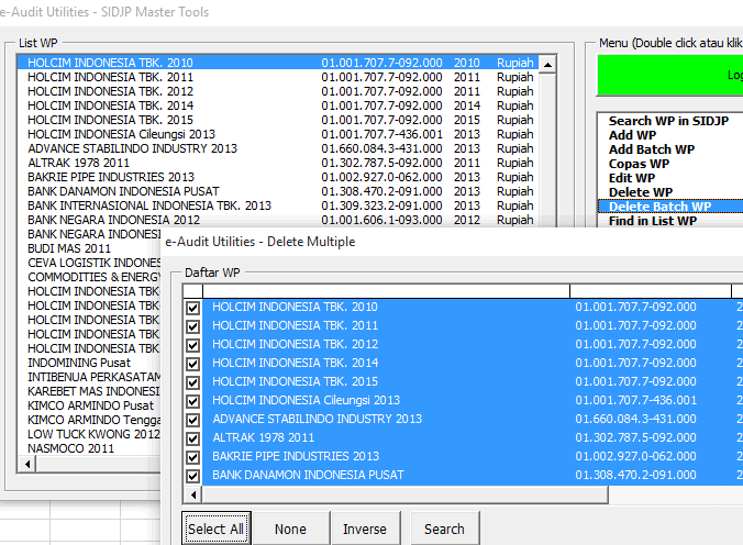 1. SIDJP Master Tools · eAudit Utilities Manual Guide