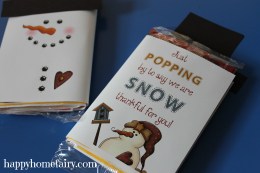 Snowman Popcorn Wrapper FREE Printable Happy Home Fairy
