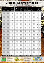 Salah Times Crescent Community Radio 97FM