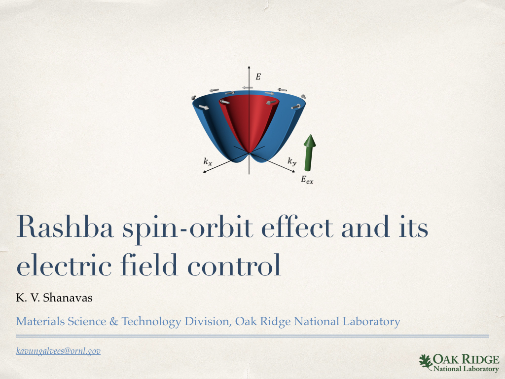 Rashba effect – Shanavas