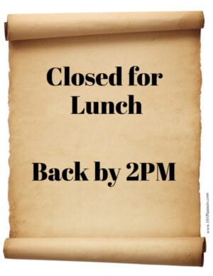 FREE Editable and Printable Out to Lunch Sign | Instant Download
