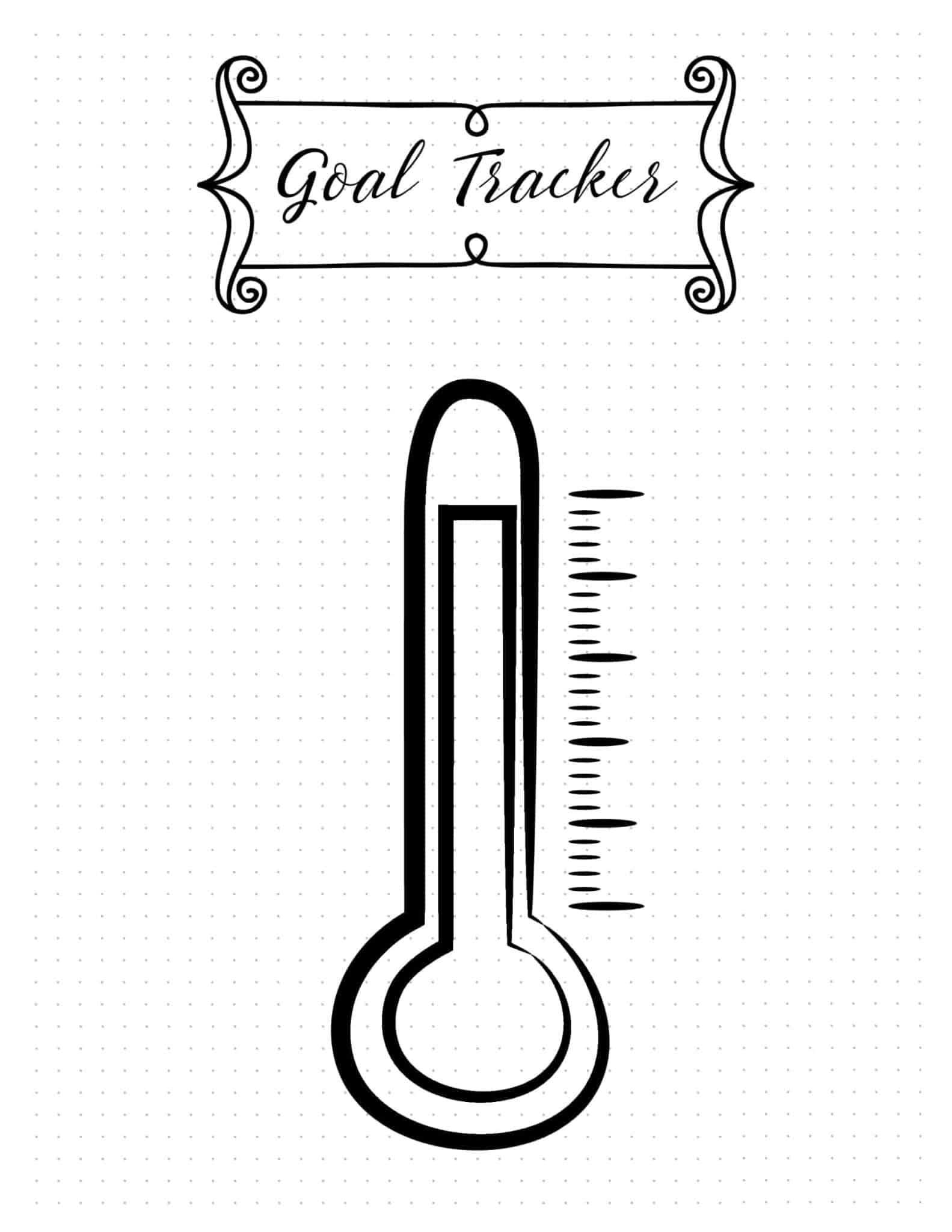 Free printable goal tracker | Many options and designs