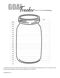 Free printable goal tracker | Many options and designs