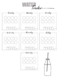 Free water tracker printable | Customizable | Instant Download