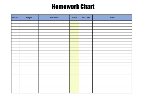 FREE Printable Homework Planner Template | PDF, Word, Excel or Jpg