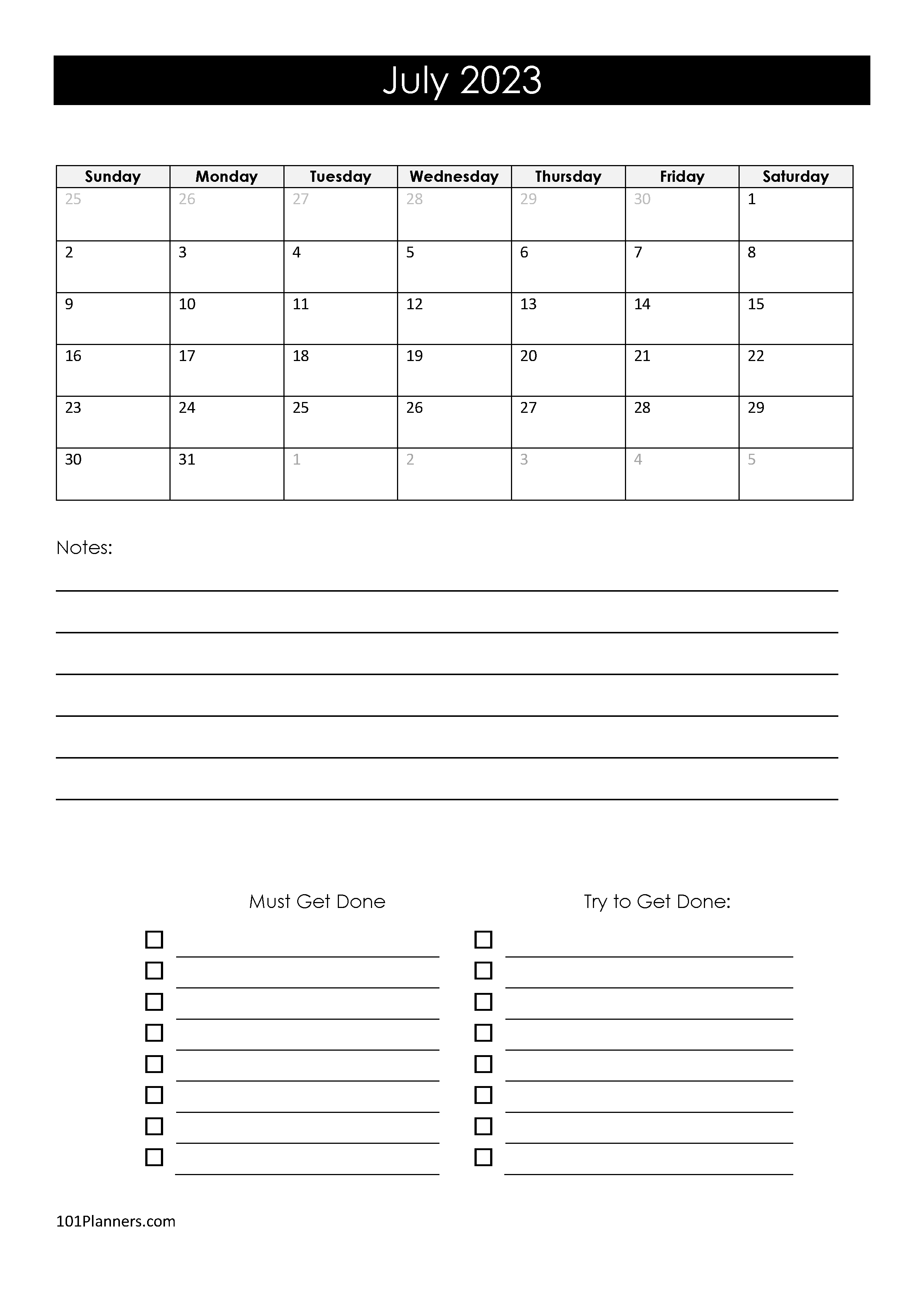 Free Printable July 2024 Calendar | Customize Online
