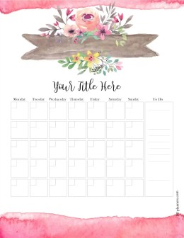 Calendar Template Pdf
