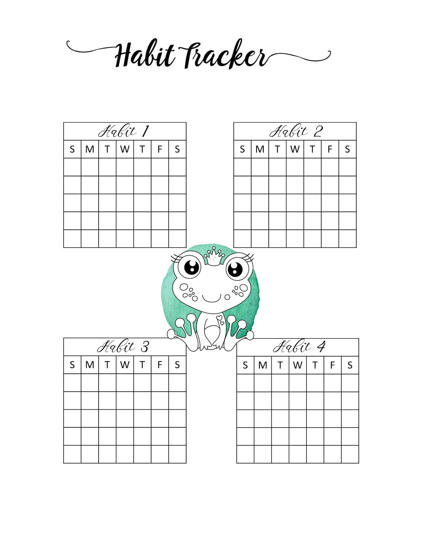 FREE Habit Tracker Template | Customizable | Instant download!