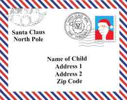 Letter From Santa Envelope Template Printable Printable Templates