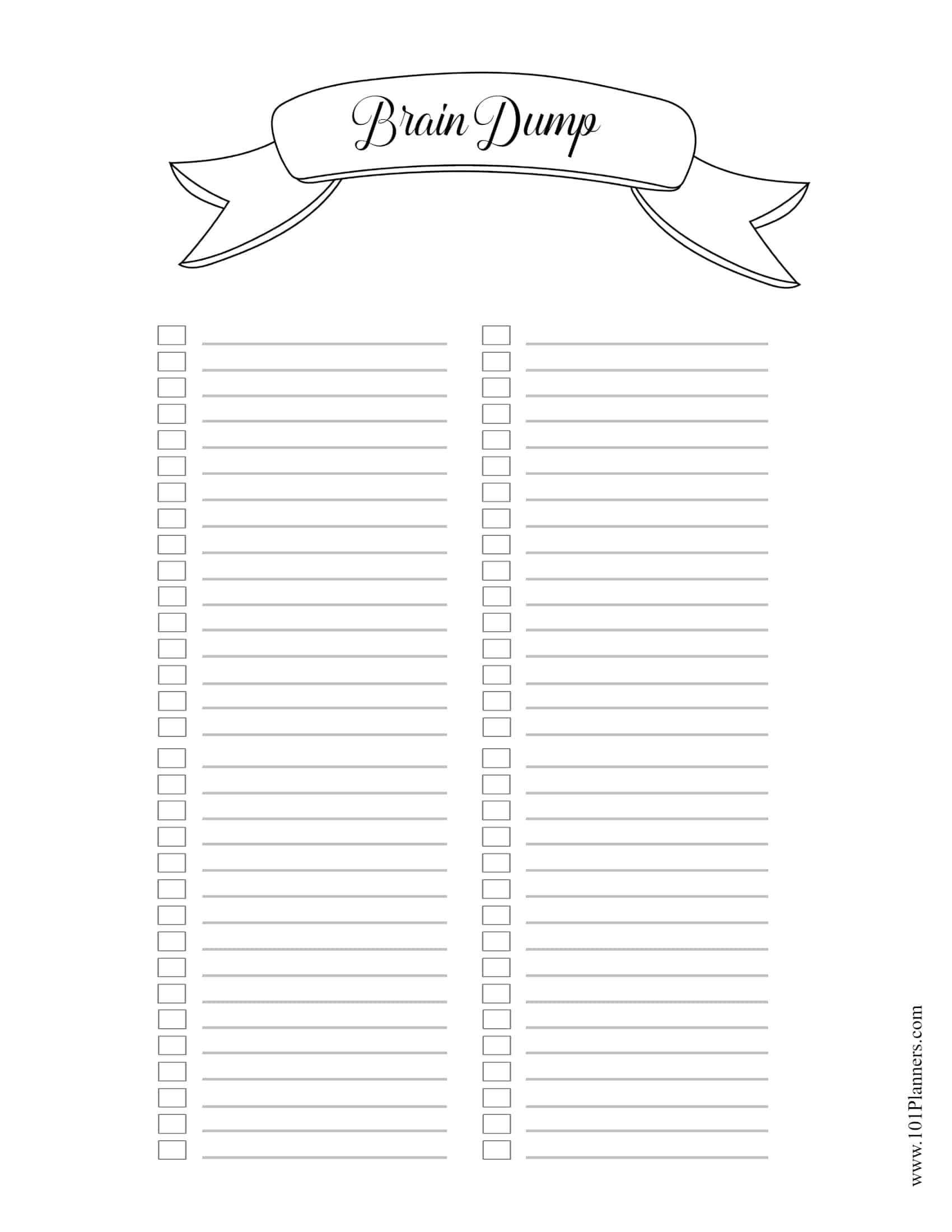 Brain Dump | How and Why to do a Brain Dump | Free Printable