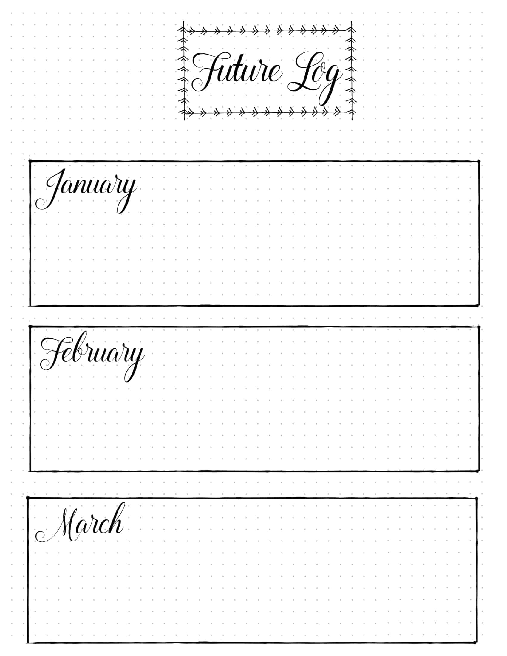 The Bullet Journal Future Log with Free Printables