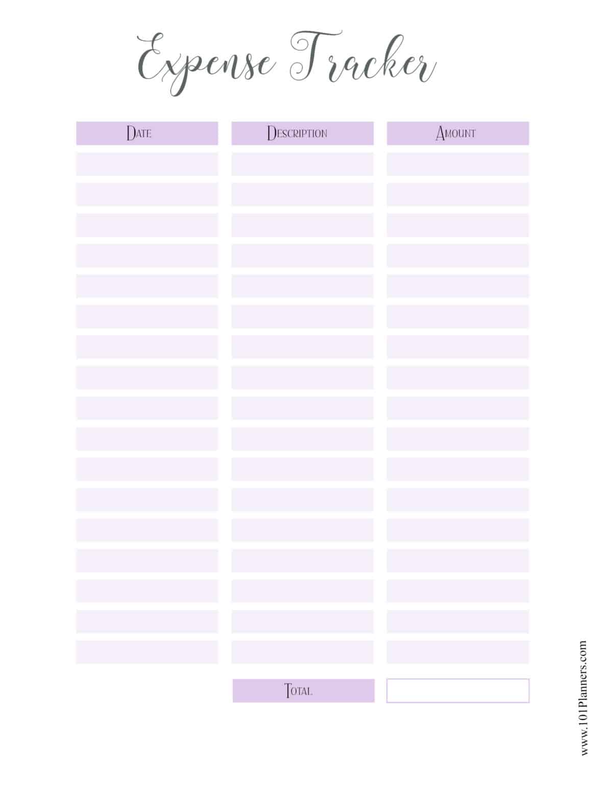 FREE Expense Tracker Printable | Customize Online