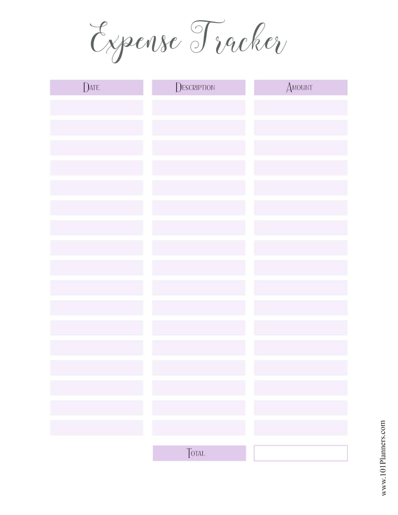 FREE Expense Tracker Printable | Customize Online