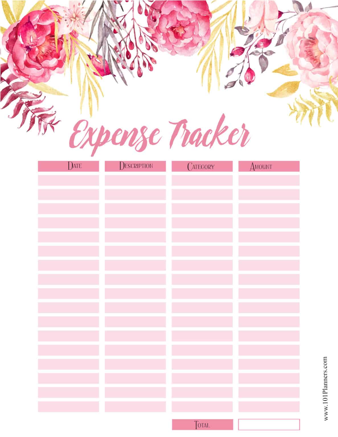 FREE Expense Tracker Printable | Customize Online