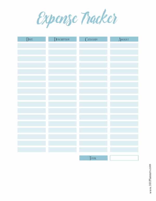 FREE Expense Tracker Printable | Customize Online