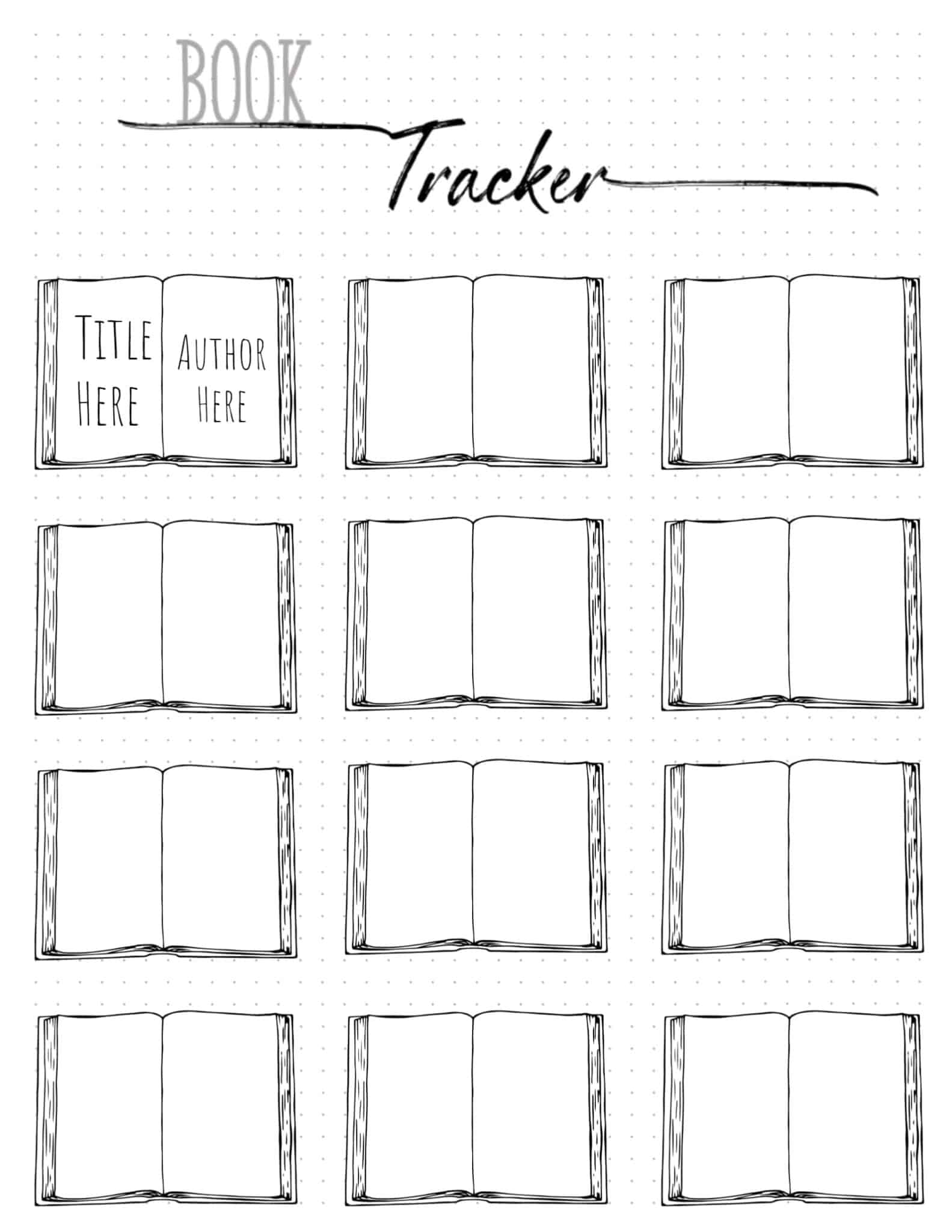 Free Printable Reading Log Template | Bullet Journal & Traditional
