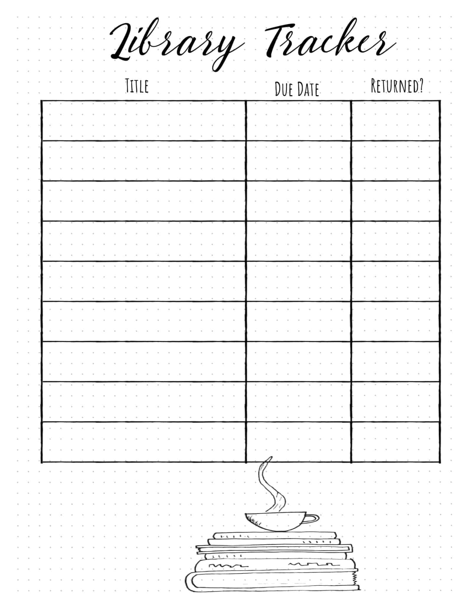 Free Printable Reading Log Template | Bullet Journal & Traditional