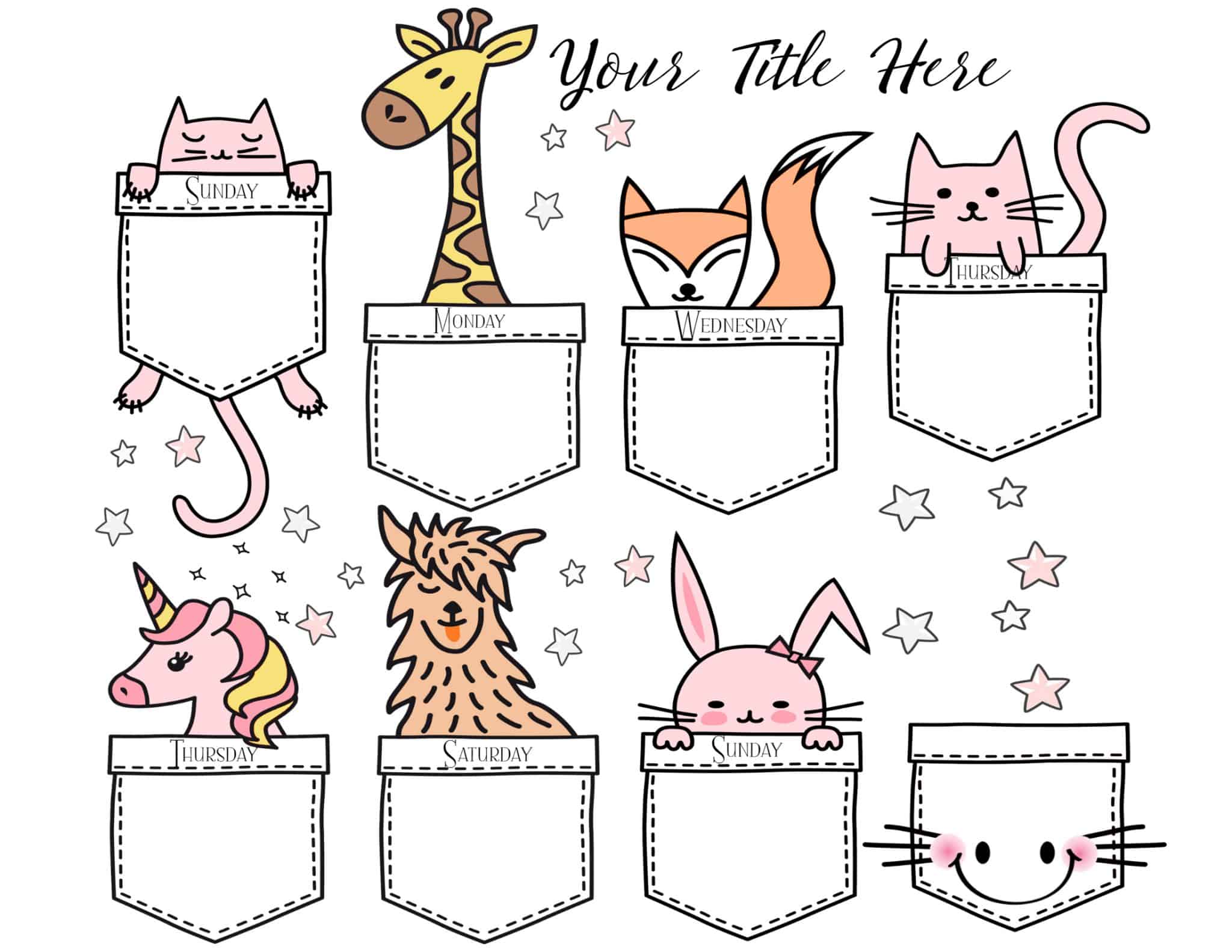 FREE Printable Cute Planner & Calendar | Customize Online