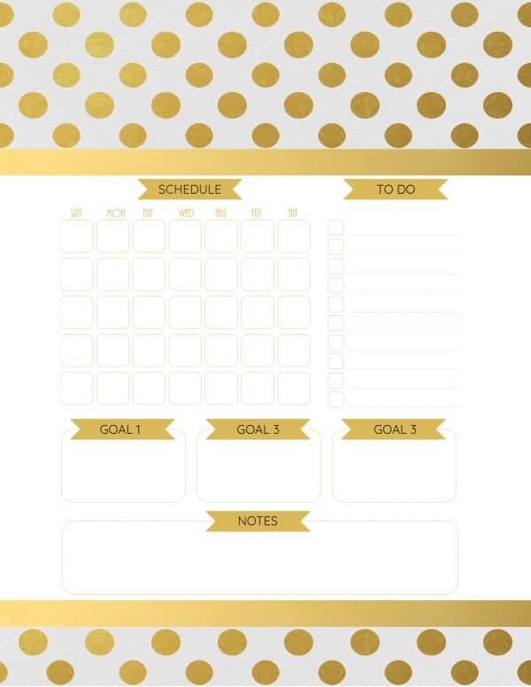 FREE Monthly Planner | Edit online and print at home