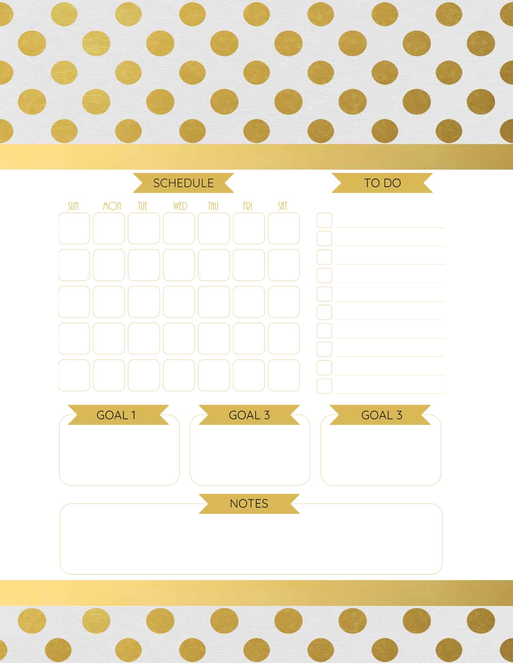 FREE Monthly Planner | Edit online and print at home