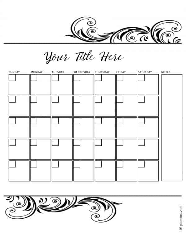 FREE Monthly Planner | Edit online and print at home