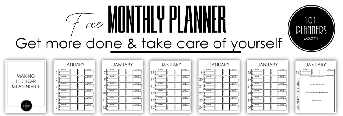 FREE Monthly Planner | Edit online and print at home
