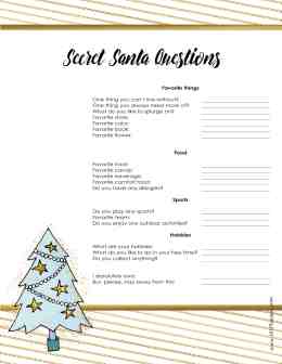 Printable Secret Santa List Customize And Print