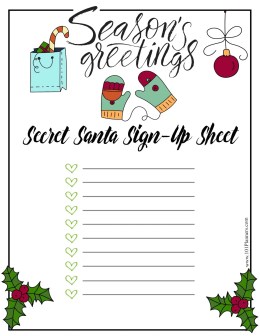 Secret Santa Template Secret Santa ions Forms