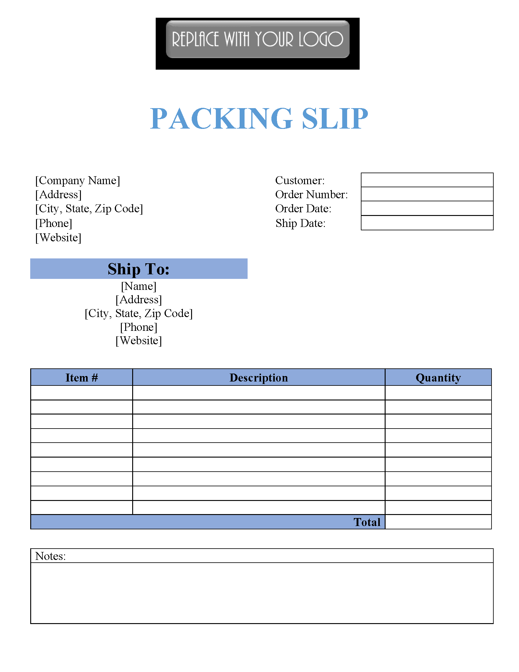 FREE Shipping Slip Template | Word, Excel & Editable PDF