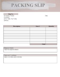 FREE Shipping Slip Template | Word, Excel & Typeable PDF