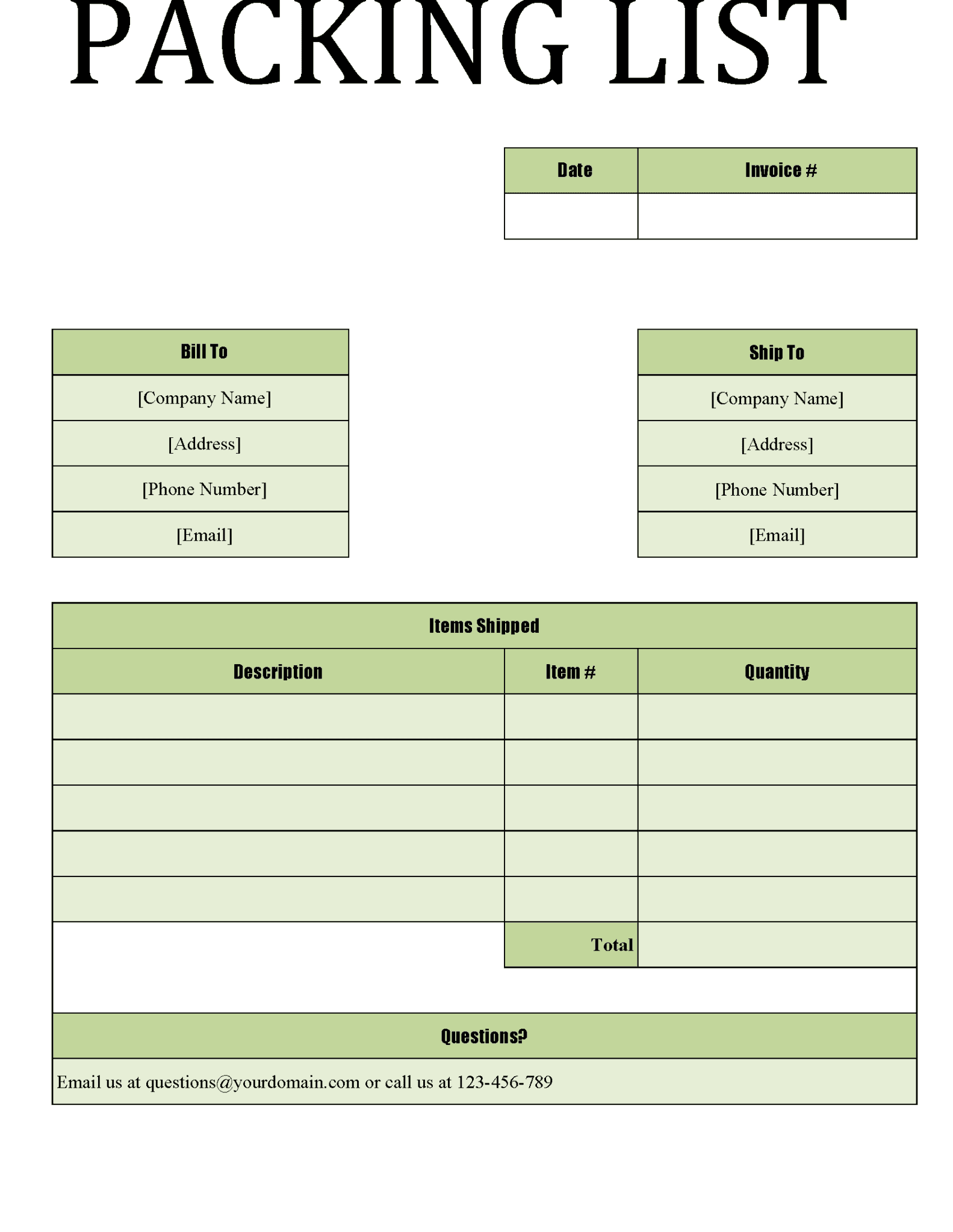 FREE Shipping Slip Template | Word, Excel & Typeable PDF