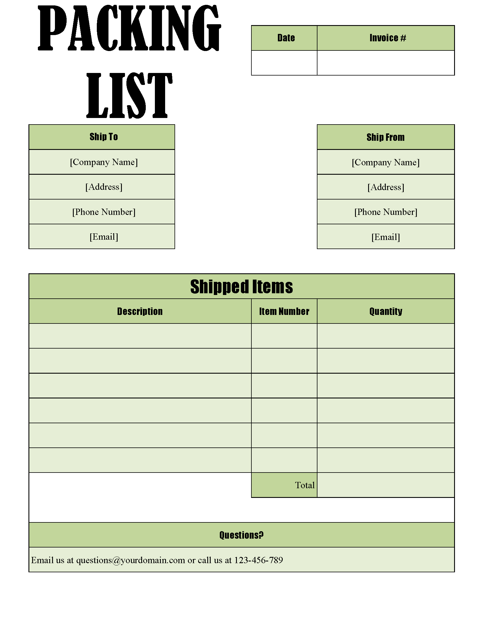 FREE Shipping Slip Template | Word, Excel & Typeable PDF