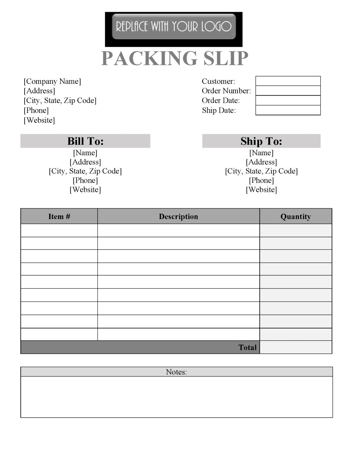 FREE Shipping Slip Template | Word, Excel & Typeable PDF