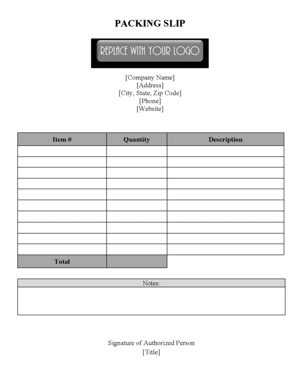 FREE Shipping Slip Template | Word, Excel & Typeable PDF