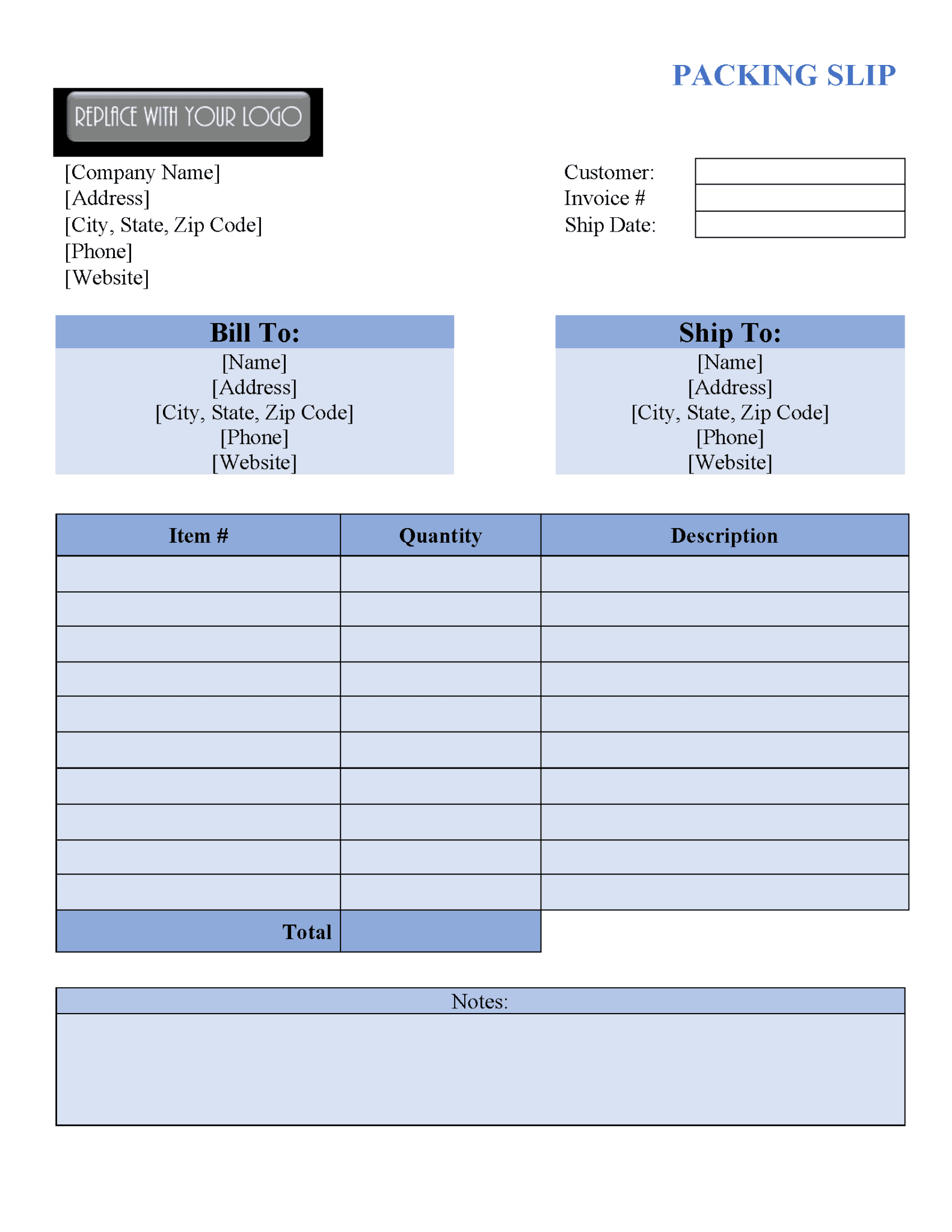 FREE Shipping Slip Template | Word, Excel & Typeable PDF