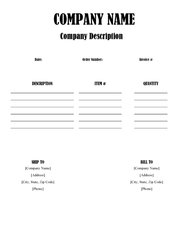 FREE Shipping Slip Template | Word, Excel & Typeable PDF
