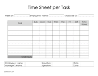 FREE Timesheet Template Printables | Instant Download