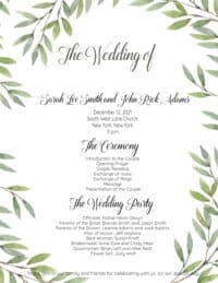 FREE Wedding Program Template | Word or Online App