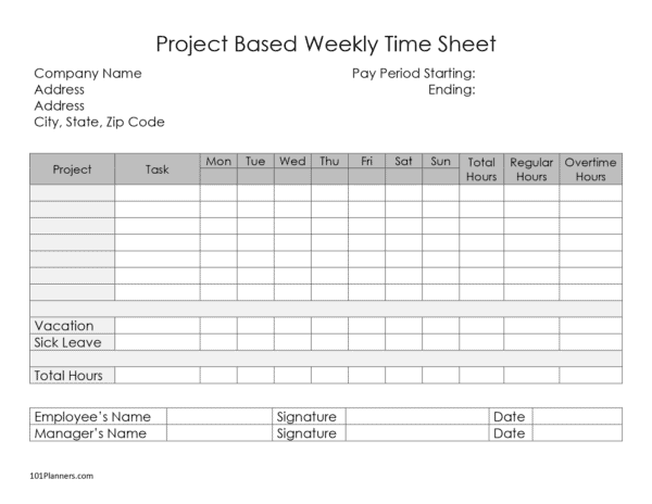 FREE Timesheet Template Printables | Instant Download