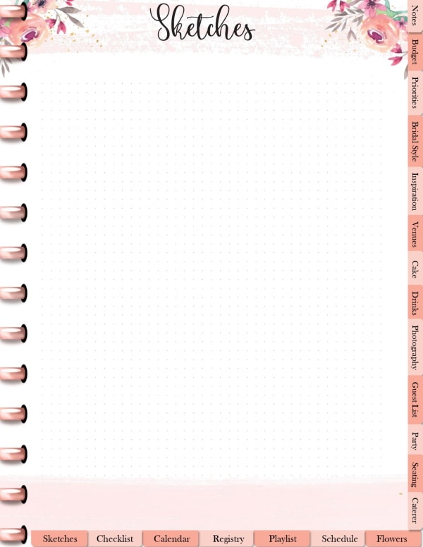 FREE Digital or Printable Wedding Planner | Wedding Spreadsheet