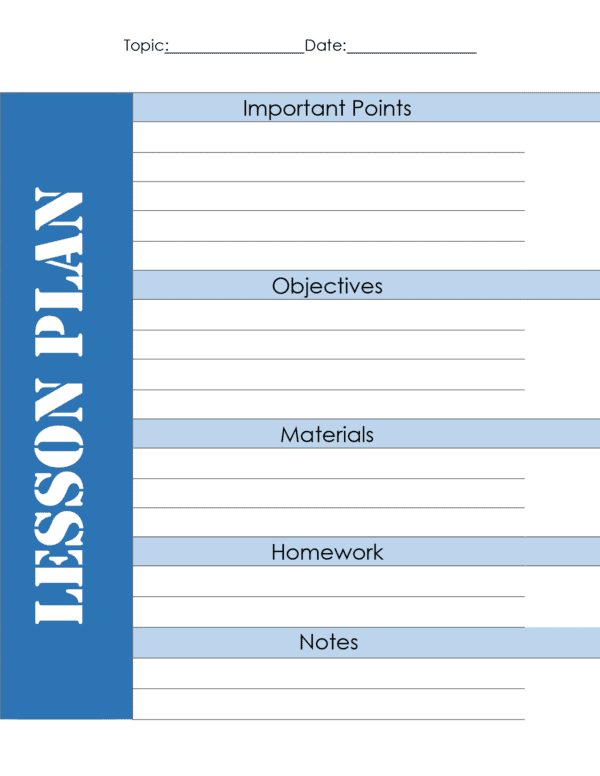 FREE Lesson Plan Template | Word, Editable PDF, Image, Excel