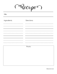 Free Recipe Template (Editable) | Edit Online / Word / PDF