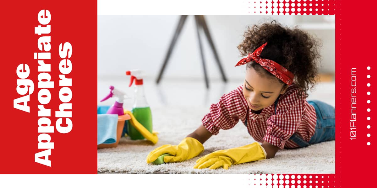 List of Age Appropriate Chores with Free Chore Charts