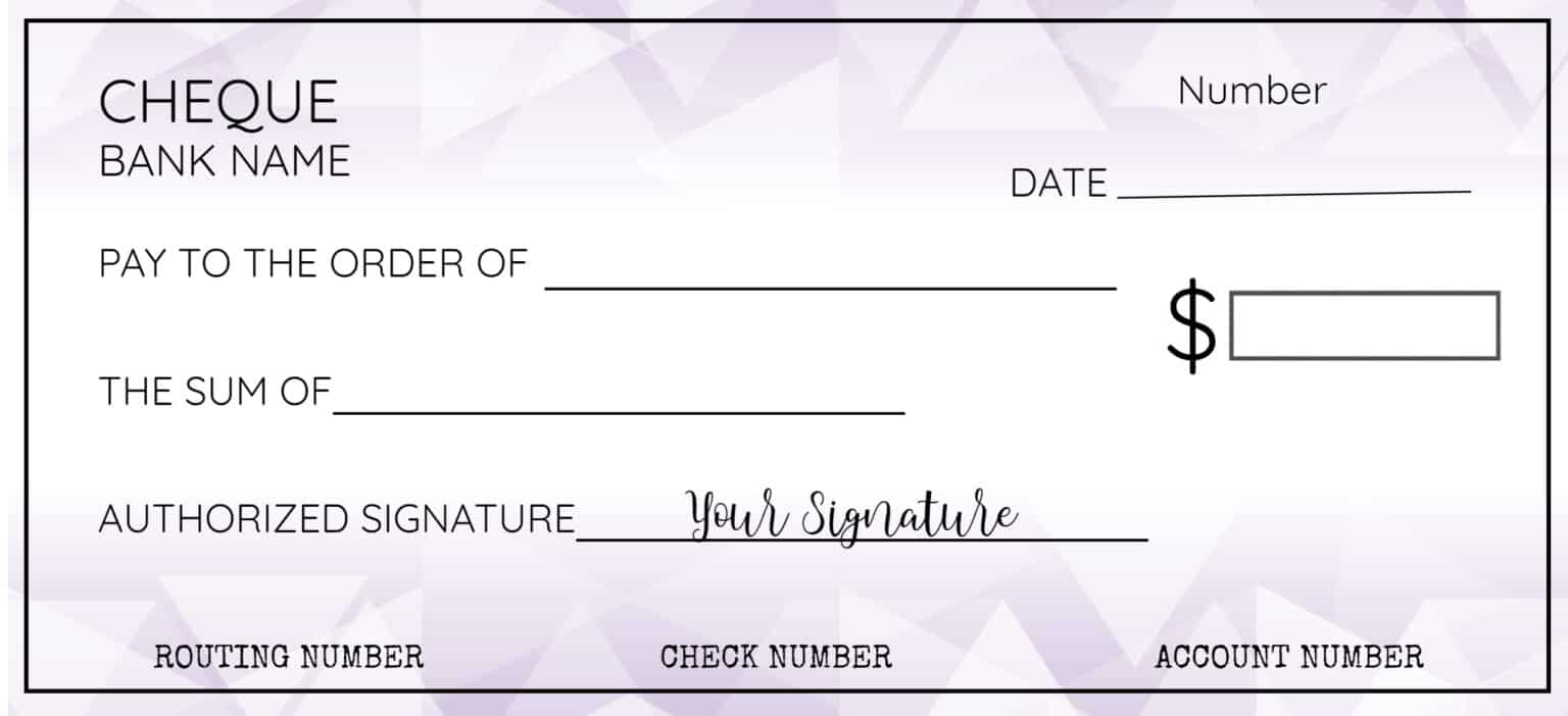 FREE Printable Check Template | Customize Online
