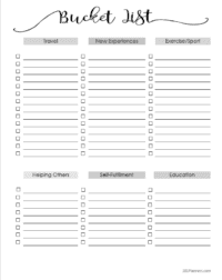 Free Bucket List Printable | Customize Online & Print at Home