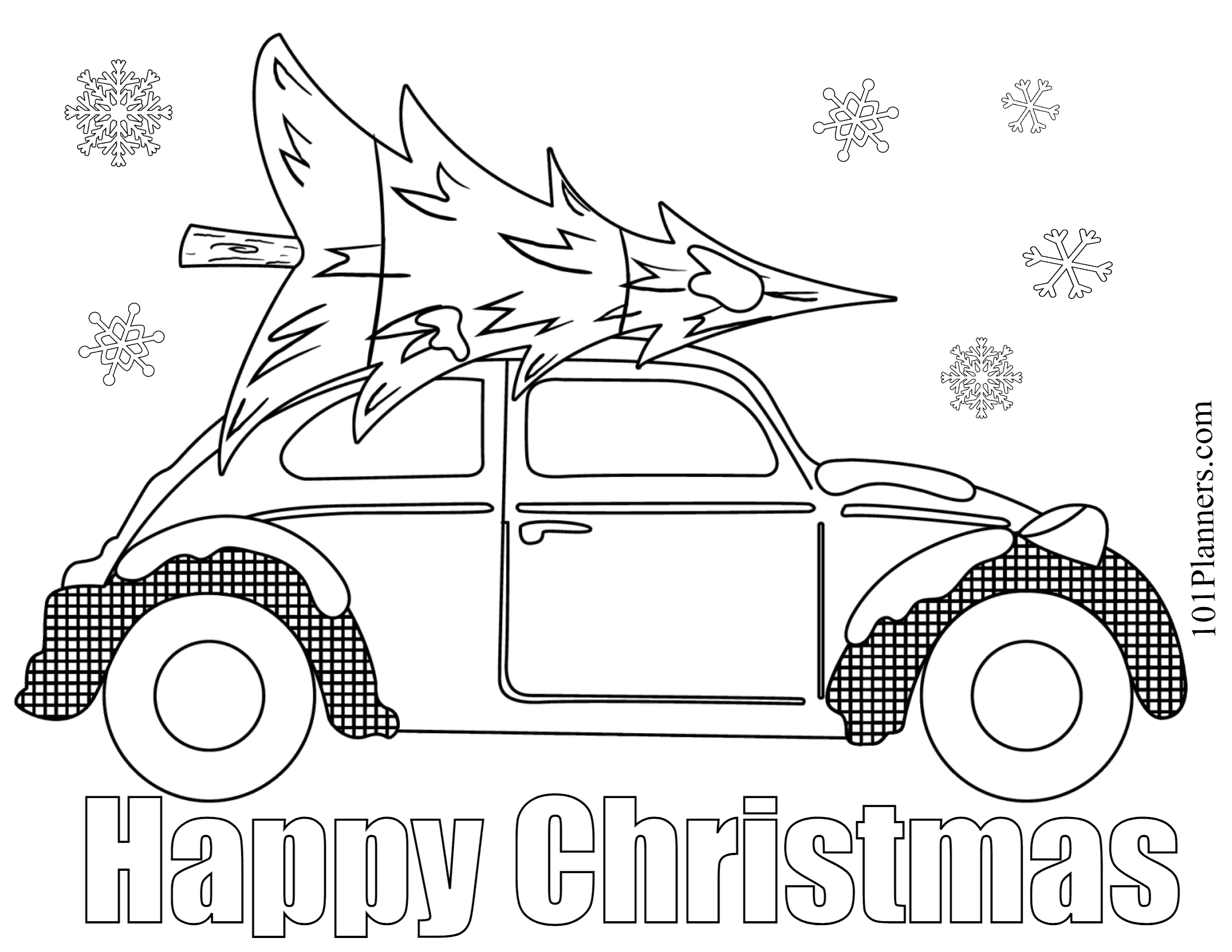 FREE Christmas Tree Coloring Page Templates | Customizable!