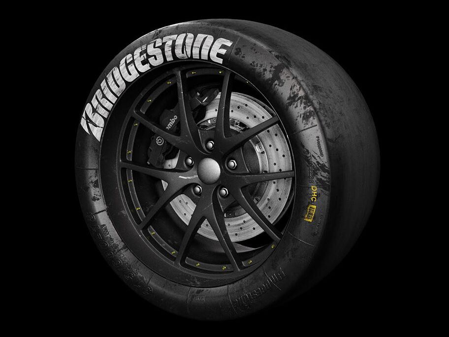 3D Bridgestone Racing Tire Model - 365 Web Resources