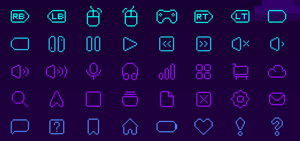 60+ Retro Pixel Icons In Figma - 365 Web Resources