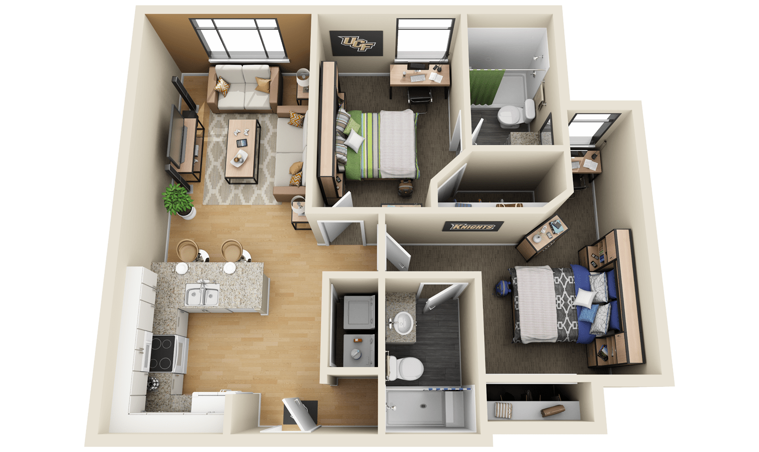 Apartment Floor Plan Renderings