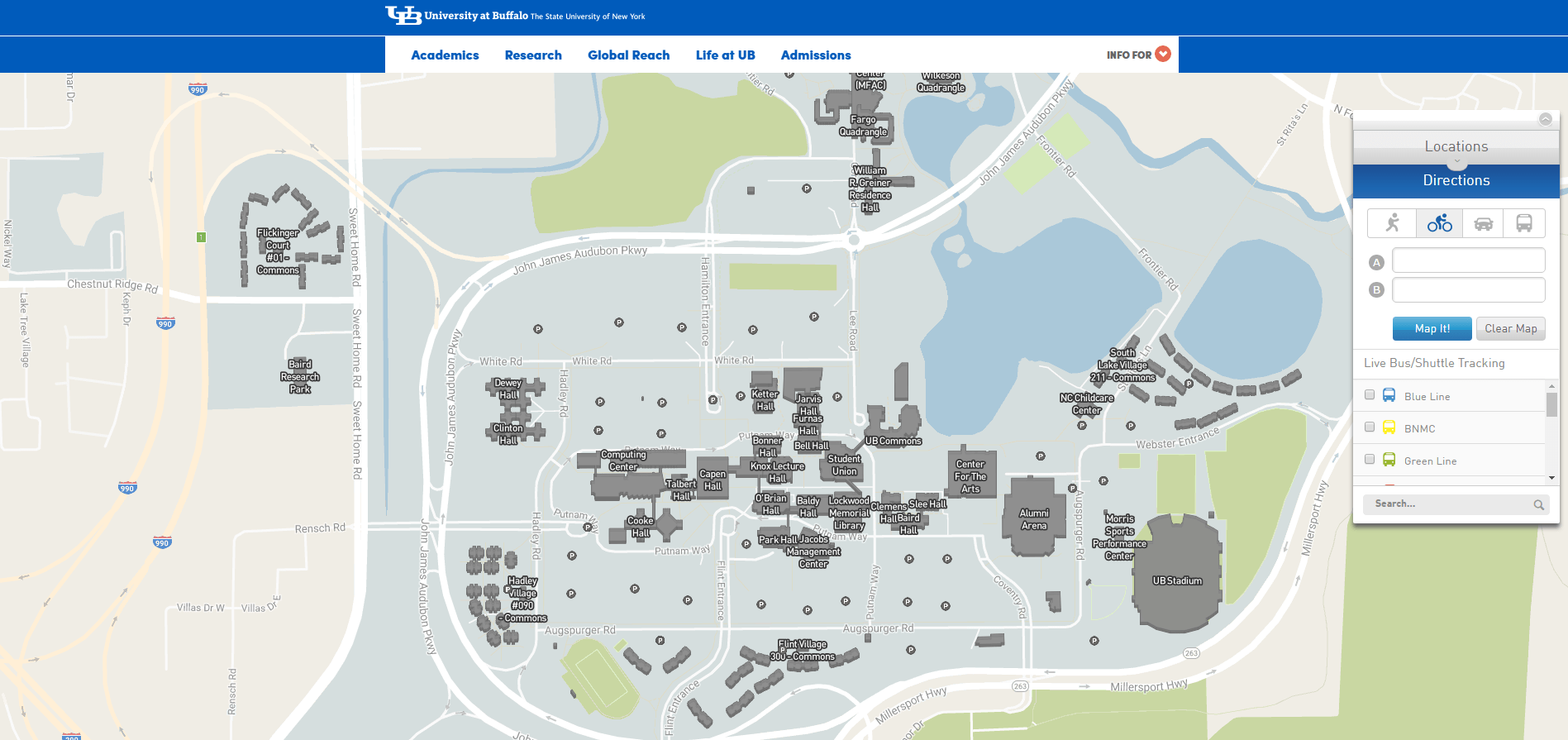 Ub North Campus Map - Middle East Map Ub North Campus Map - Middle East Map